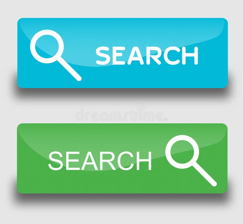 Web buttons search stock illustration. Illustration of elements - 42136583