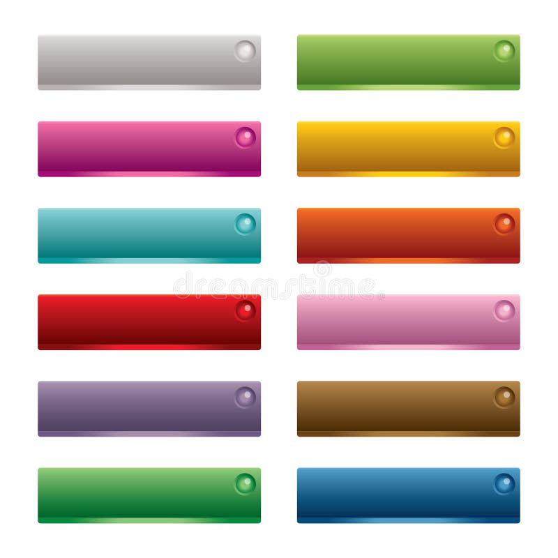 Web buttons stock vector. Illustration of motif, lightbulb - 14476332