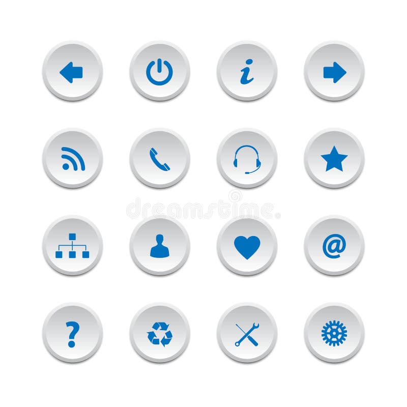 Web Icons on Ellipse Buttons 2 Stock Vector - Illustration of icon ...