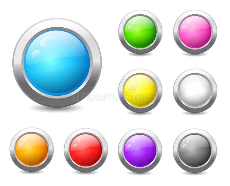 Web buttons stock vector. Illustration of glossy, glowing - 29394628
