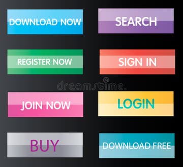 Web buttons stock vector. Illustration of card, load - 43161056