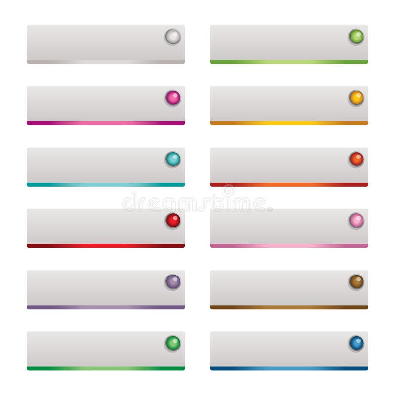 Web buttons stock vector. Illustration of motif, lightbulb - 14476332