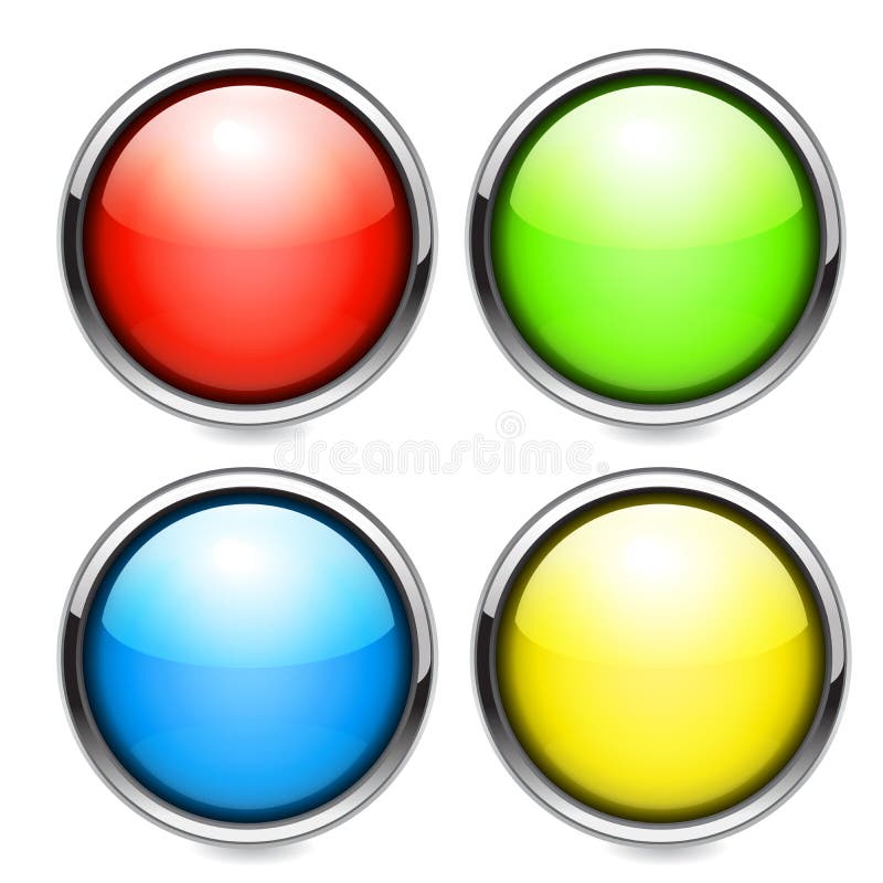 Glossy round button icons stock vector. Illustration of internet - 5171928