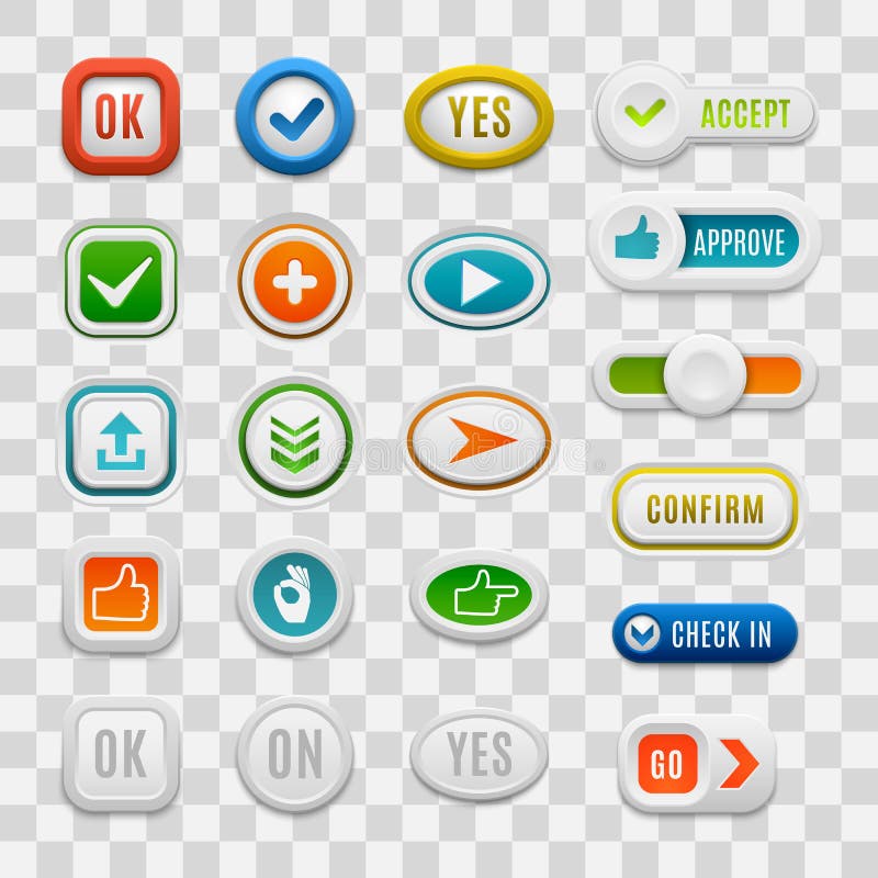 Web buttons vector set. stock vector. Illustration of player - 75081863