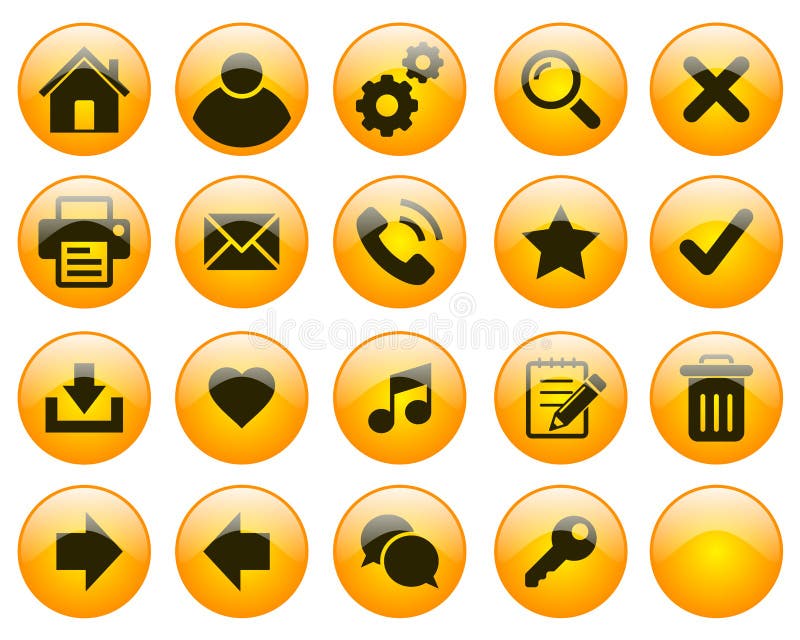 Basic web icons stock vector. Illustration of enter - 158715326