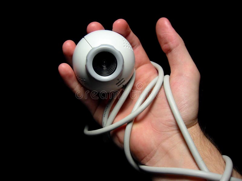 Web cam hand stock image. Image of cord, eyeball, video - 28663