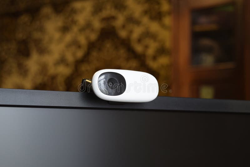 Web Camera, Attached To the Monitor. Equipment for Video Stock Image ...