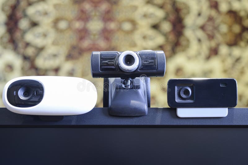 Web Camera, Attached To the Monitor. Equipment for Video Stock Image ...