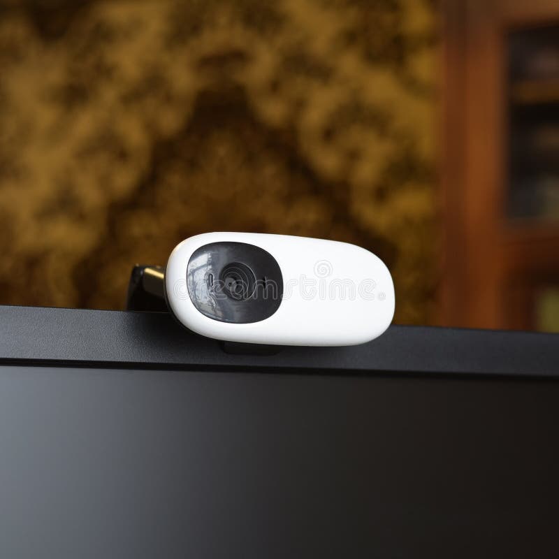 Web Camera, Attached To the Monitor Stock Image - Image of cyber ...