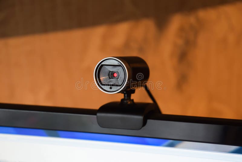 Web Camera, Attached To the Monitor Stock Photo - Image of resolution ...