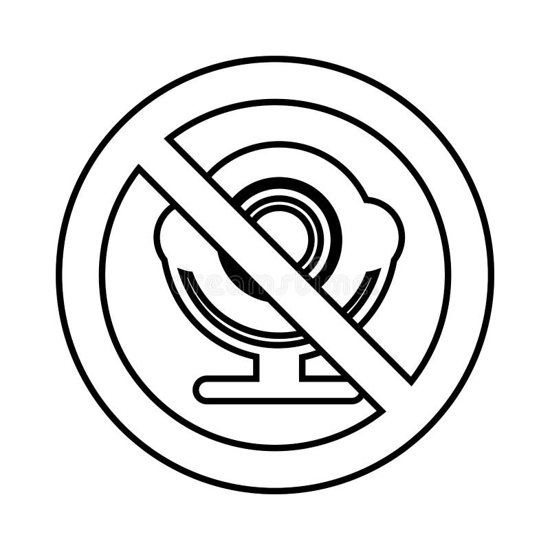 Web Camera with Denied Sign Stock Vector - Illustration of prevention ...