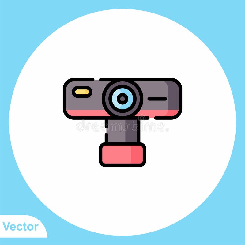 Web Camera Flat Vector Icon Sign Symbol Stock Vector - Illustration of ...