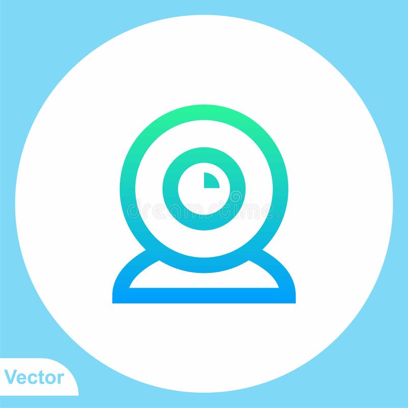 Web Camera Flat Vector Icon Sign Symbol Stock Illustration ...