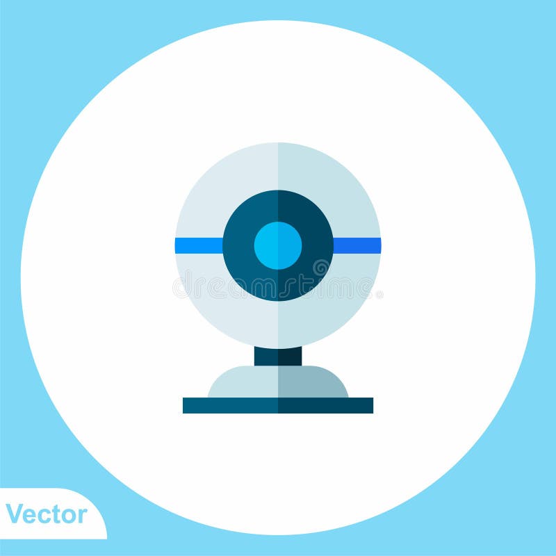 Web Camera Flat Vector Icon Sign Symbol Stock Illustration ...