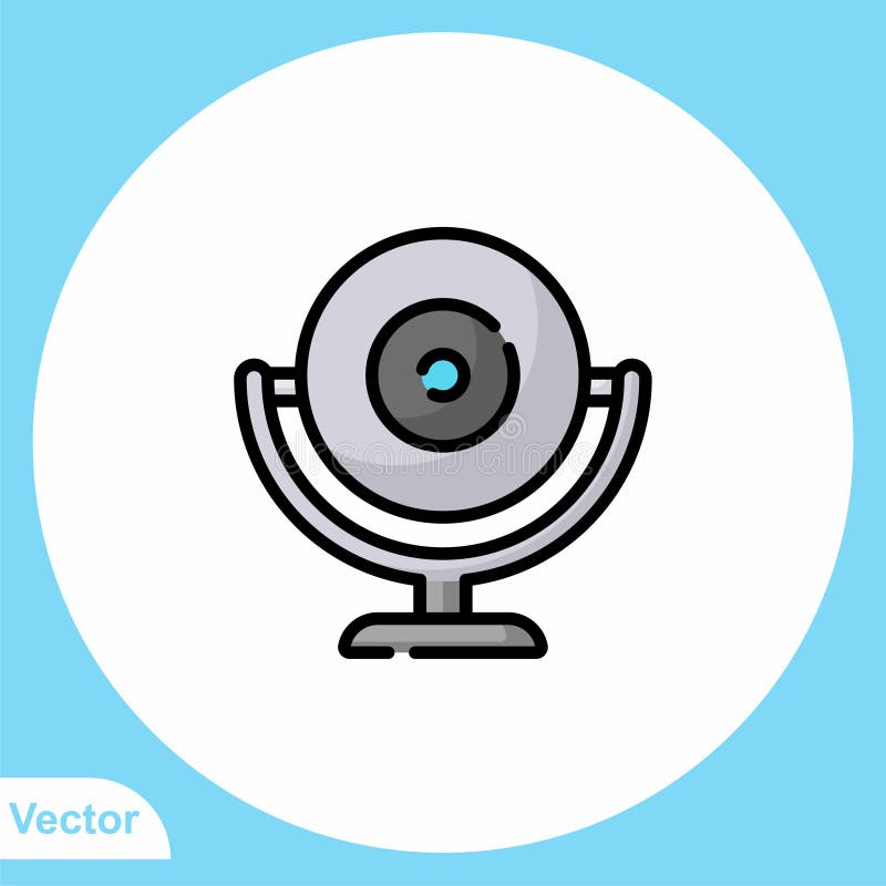 Web Camera Flat Vector Icon Sign Symbol Stock Illustration ...