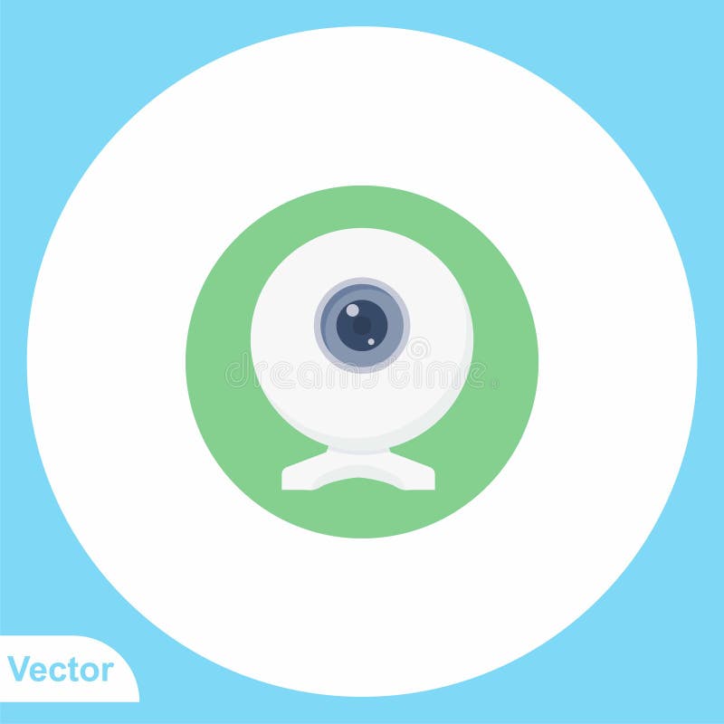 Web Camera Flat Vector Icon Sign Symbol Stock Illustration ...