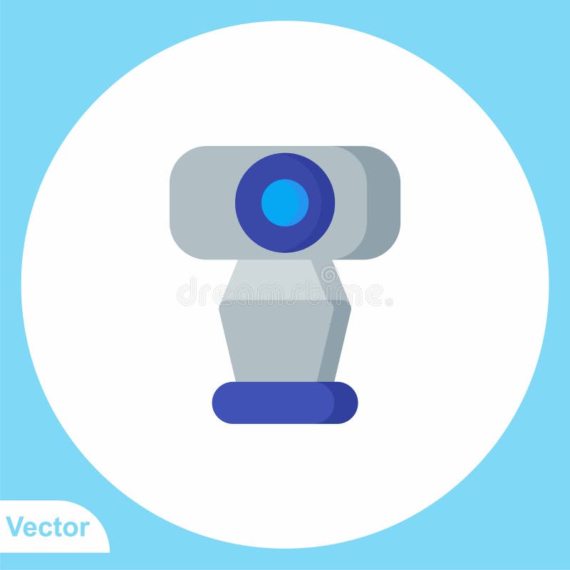 Web Camera Flat Vector Icon Sign Symbol Stock Illustration ...