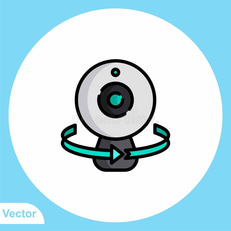 Web Camera Flat Vector Icon Sign Symbol Stock Illustration ...