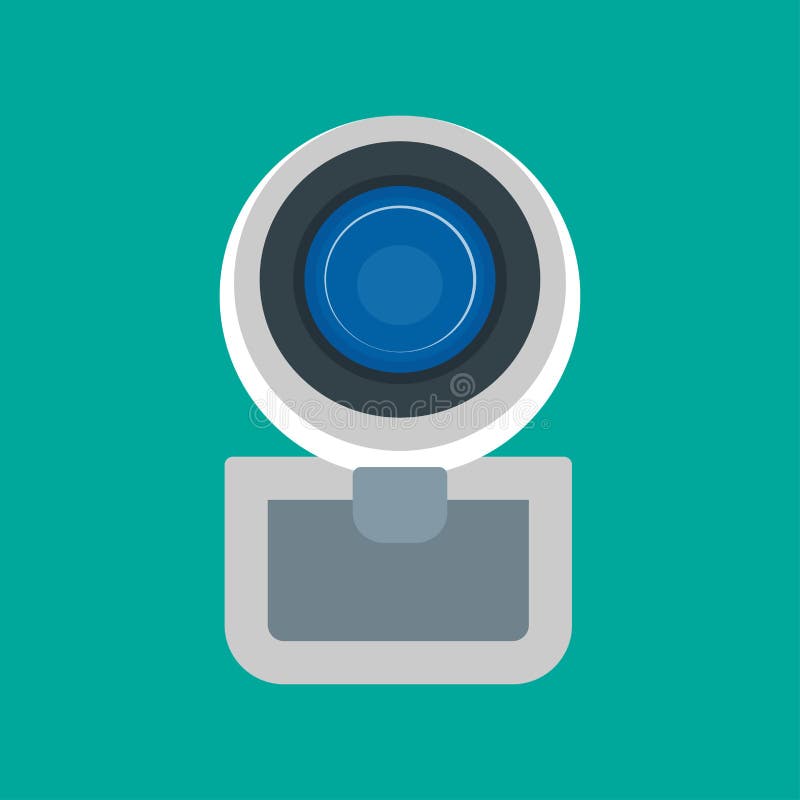 Web Camera Front View Vector Icon Digital Technology Equipment Video ...