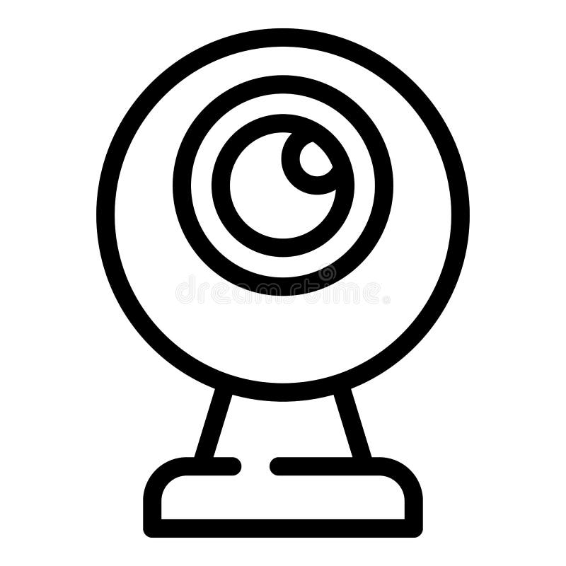 Web Camera Icon, Outline Style Stock Vector - Illustration of digital ...