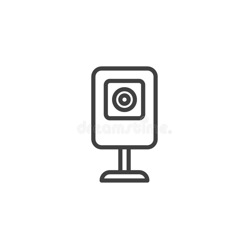 Web camera line icon stock vector. Illustration of pictogram - 162259583