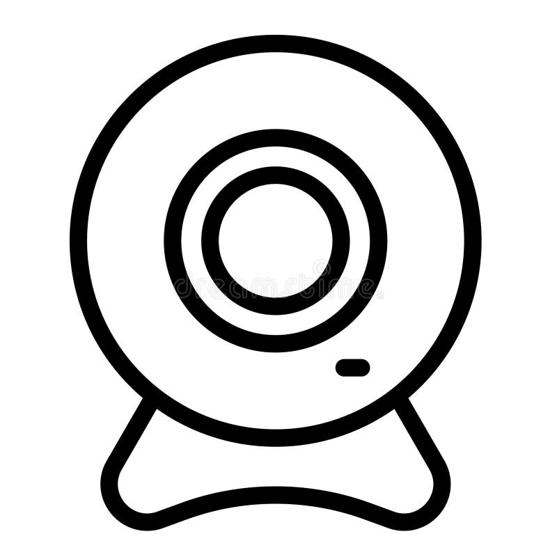 Web Camera Line Icon, Remote Work Concept. Vector Graphics Stock ...