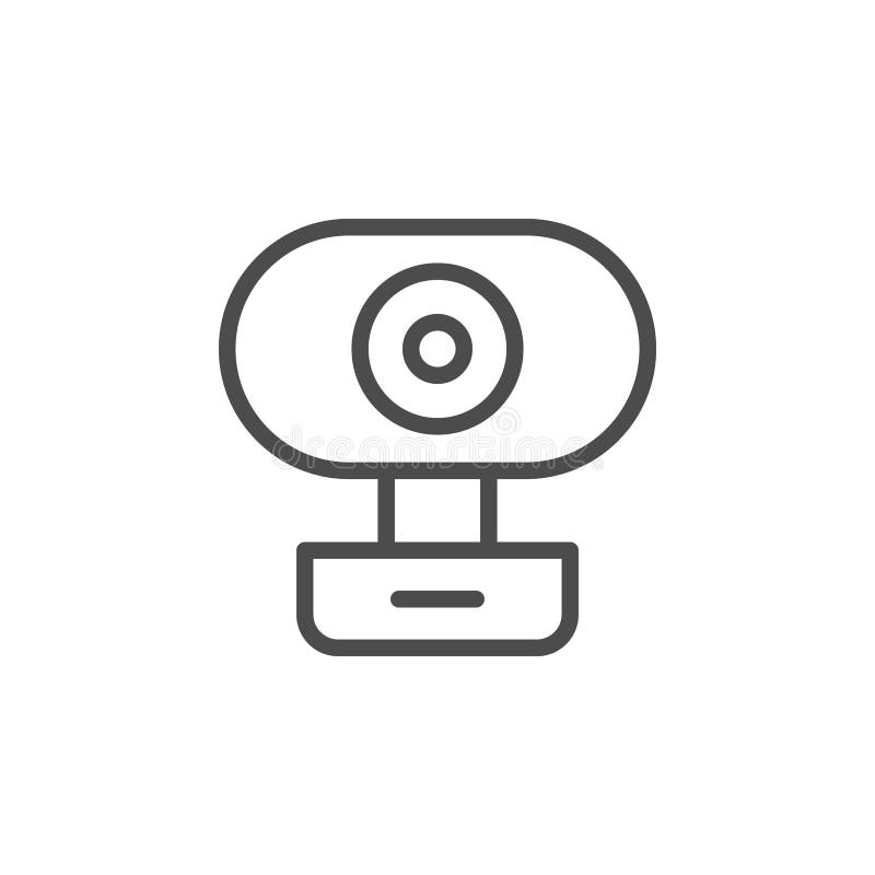 Web Camera Line Outline Icon Stock Vector - Illustration of symbol ...