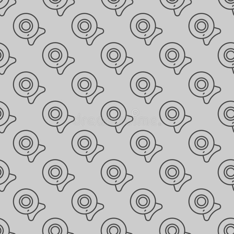 Web Camera Line Seamless Pattern, Remote Work Theme. Vector Graphics ...