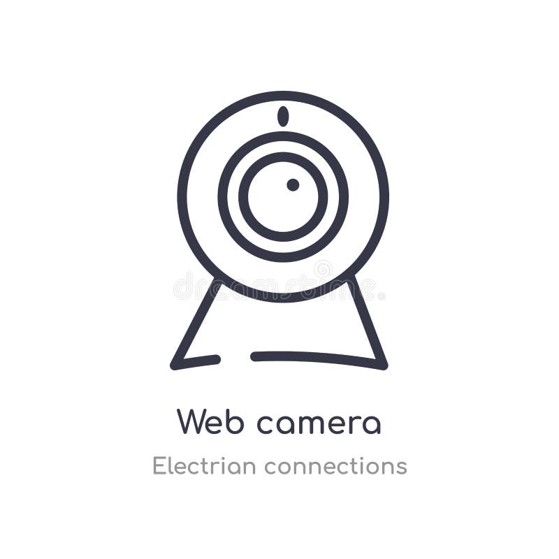 Web Camera Outline Icon. Isolated Line Vector Illustration from ...