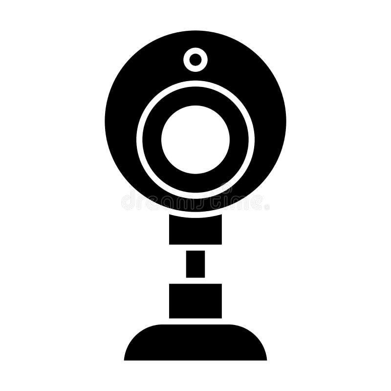 Web Camera Solid Icon. Chat Camera Vector Illustration Isolated on ...