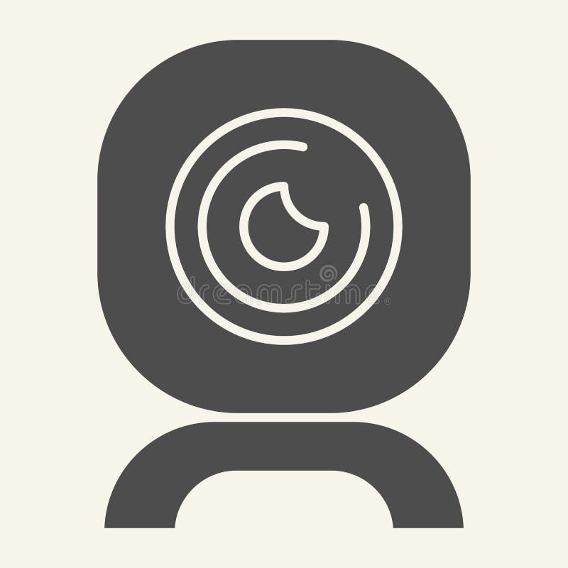 Web Camera Solid Icon. Video Chat Cam Vector Illustration Isolated on ...