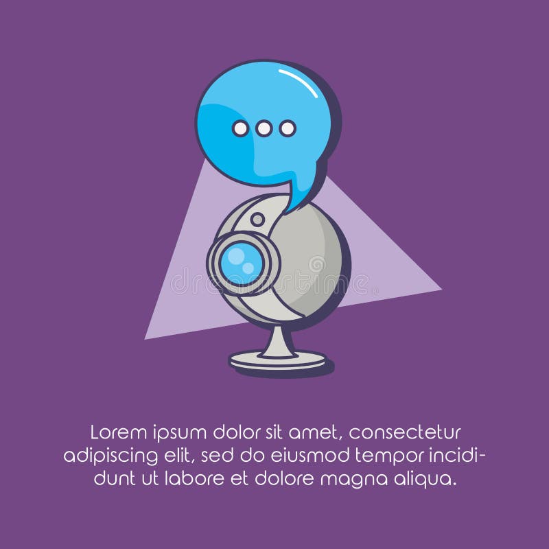Web Camera Speech Bubble Communication Innovation Stock Vector ...