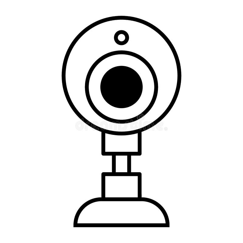 Web Camera Thin Line Icon. Chat Camera Vector Illustration Isolated on ...