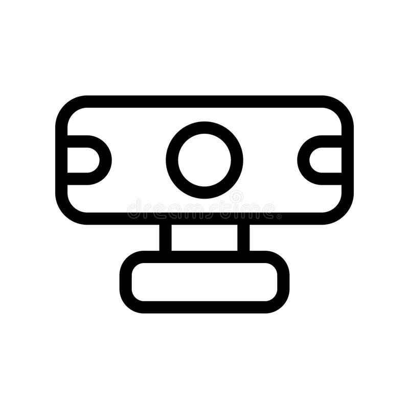 Web Camera Vector Line Icon Stock Vector - Illustration of background ...