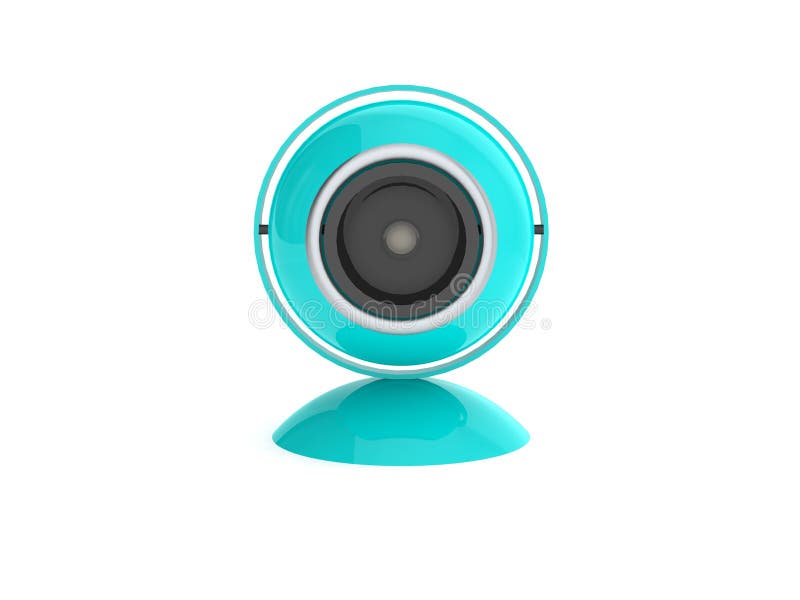 Web Camera on a White Background, 3d Illustration Stock Illustration ...