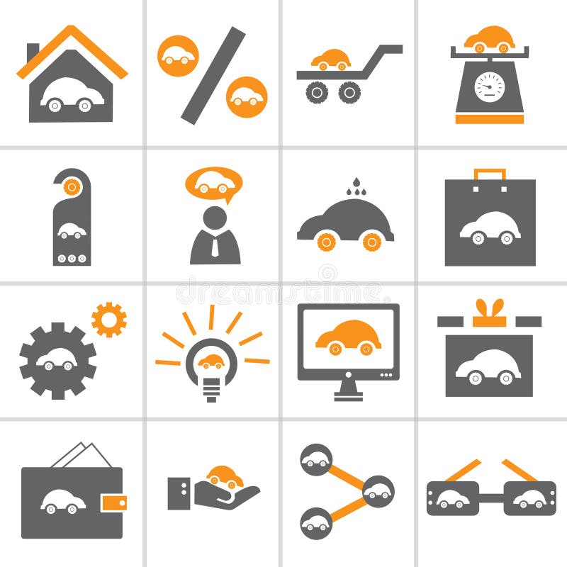 Web car icon set stock vector. Illustration of computer - 29311651