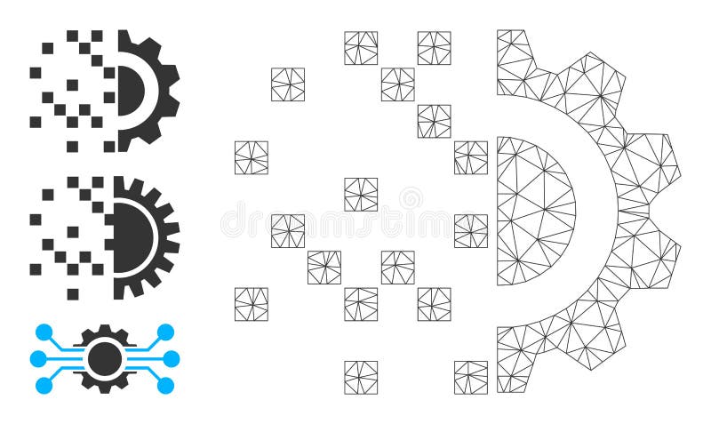 Web Network Digital Gear Generation Vector Icon and Other Icons Stock ...