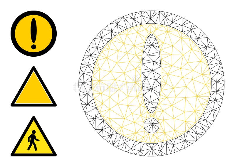 Warning circle icon set stock vector. Illustration of radiation - 11836823