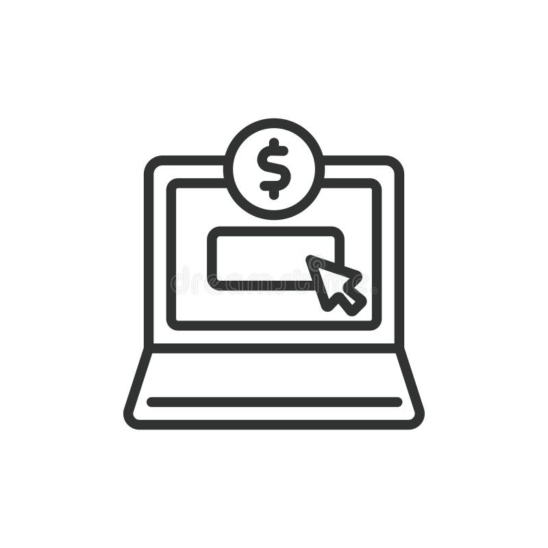 Web Charity Donation, Icon in Line Design. Web, Charity, Donation ...