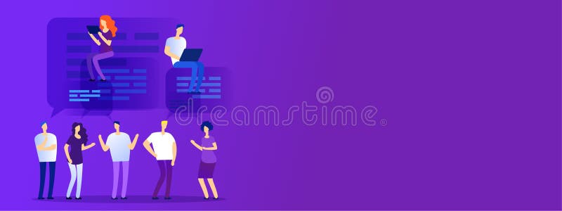 Web Chat, Forum Vector Concept with Empty Space Design Stock Vector ...