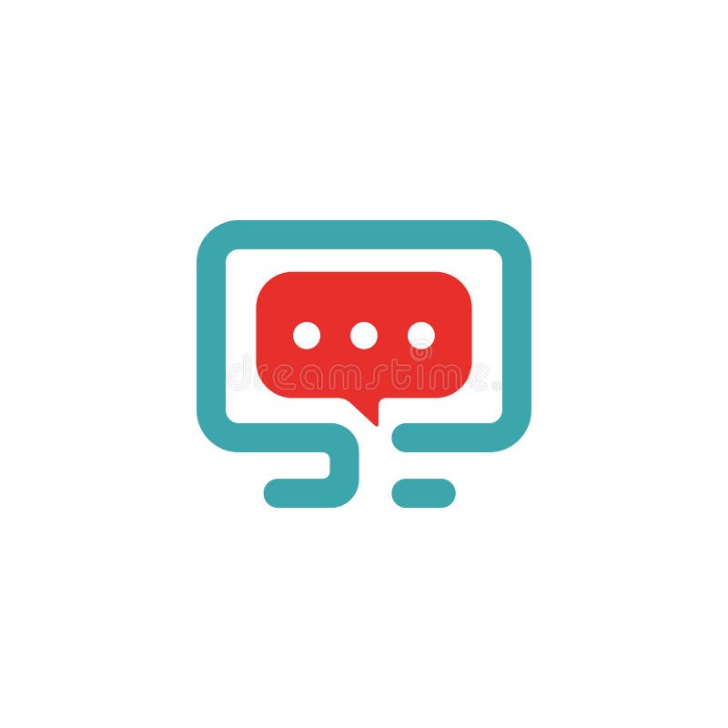 Web Chat Icon Vector Illustration. Stock Vector - Illustration of ...