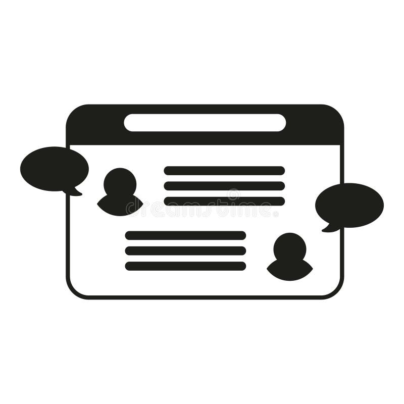 Web Chat Portal Icon Simple Vector. Group Contact Stock Illustration ...