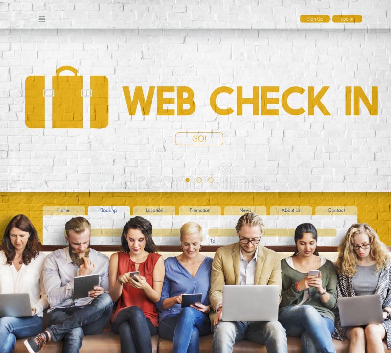 Web Check in Flight Traveling Concept Stock Image - Image of graphics ...