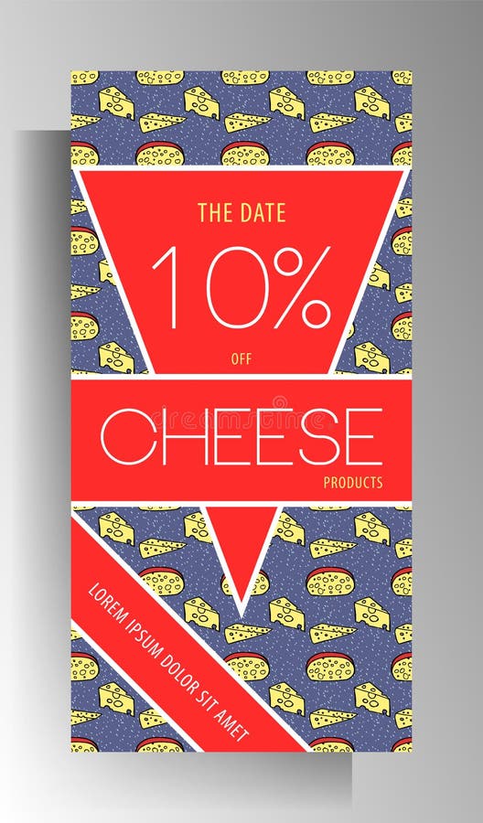 Cheese Shop Design Template for Poster, Flyer, Banner. Stock ...