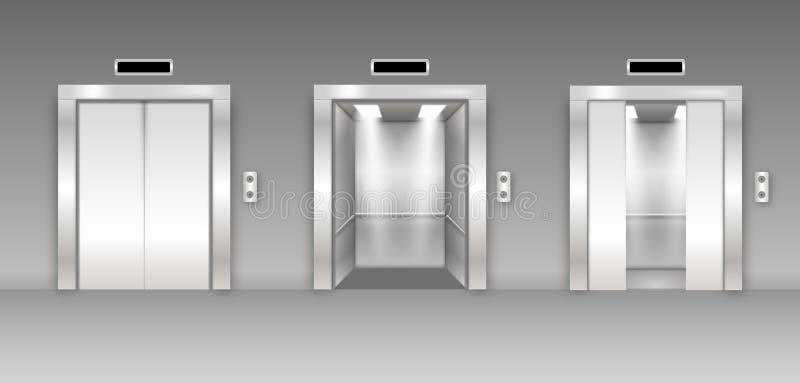 Passenger Elevators Isometric Composition Stock Vector - Illustration ...