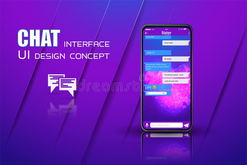 Clean Mobile UI Design Concept Stock Vector - Illustration of clean ... Clean Mobile UI Design Concept Stock Vector - Illustration of clean ...
