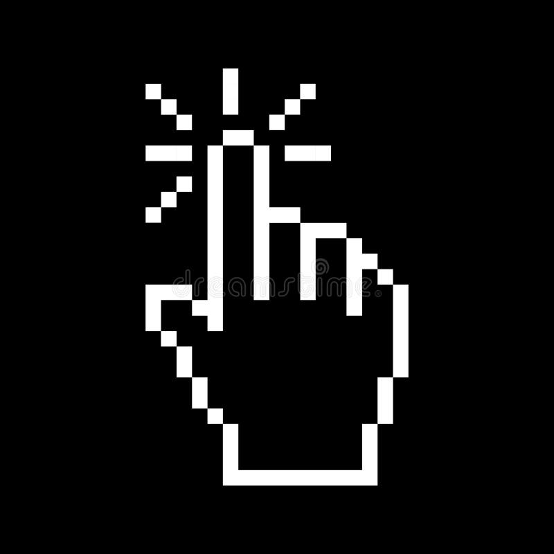 Click, hand cursor icon stock illustration. Illustration of gesture ...