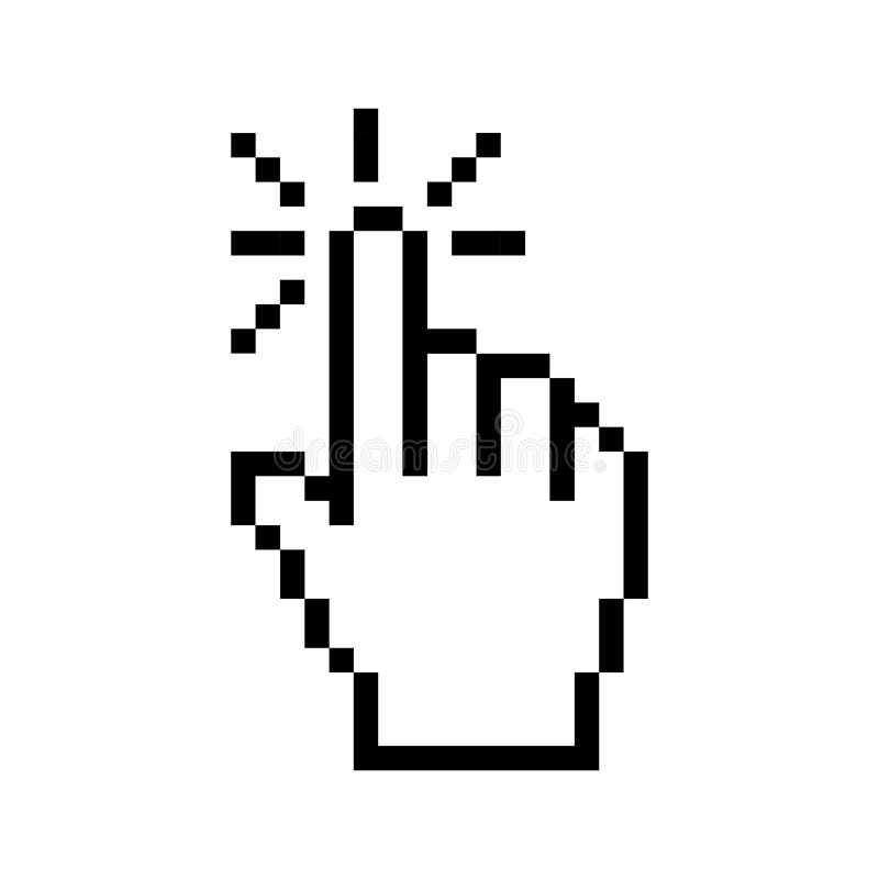Click, hand cursor icon stock vector. Illustration of point - 362734504