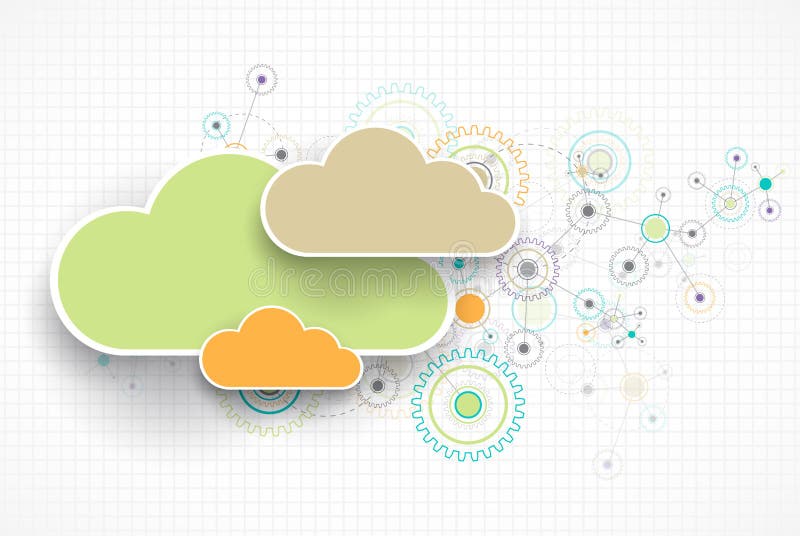 Web cloud banner template. stock vector. Illustration of connection ...