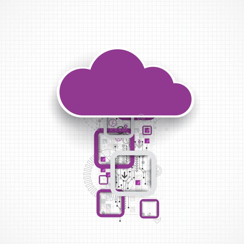 Web cloud banner template. stock vector. Illustration of information ...